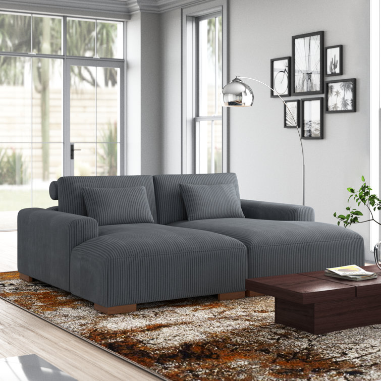 Wade Logan® Axiel 88'' Corduroy Sleeper Sofa & Reviews | Wayfair